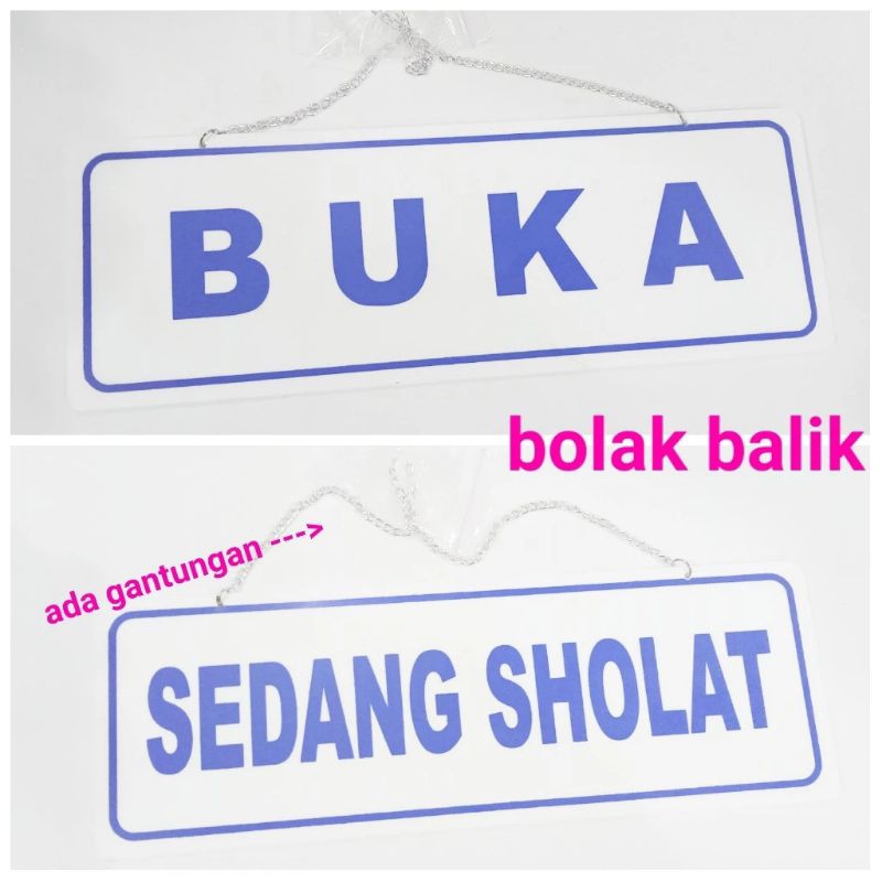 Jual Plat Buka / Sign Tulisan Sedang Sholat / Acrylic Rambu Papan ...