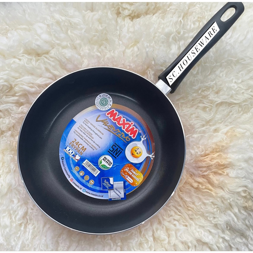 Jual [ VOUCHER LIVE ] Maxim Fry Pan Goreng Teflon Valentino Penggoreng ...