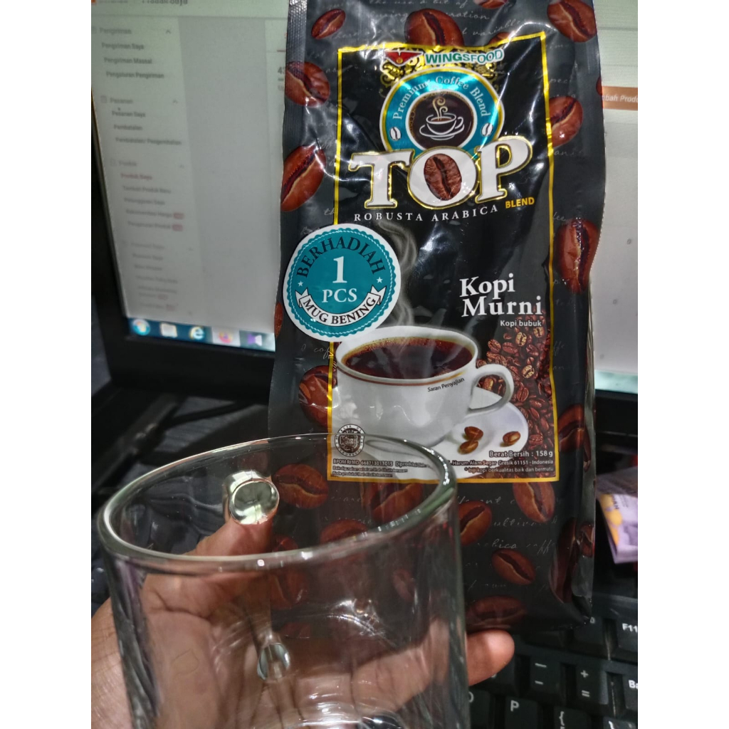 Jual GRATIS GELAS TOP COFFE ROBUSTA ARABICA BLEND KOPI MURNI KOPI BUBUK ...