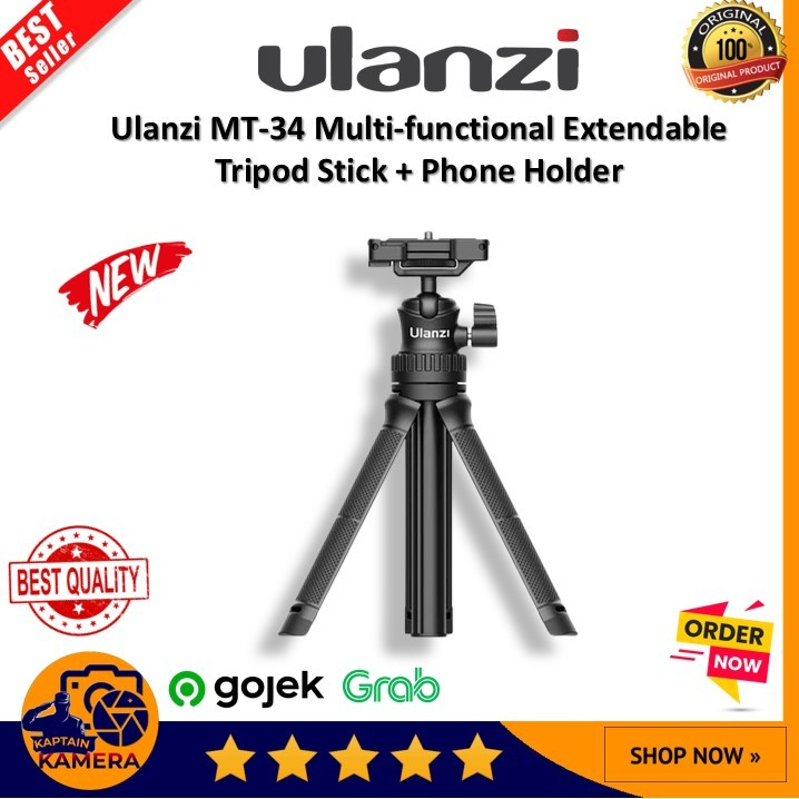 Jual Ulanzi MT-34 Multi-functional Extendable Tripod Stick + Phone ...