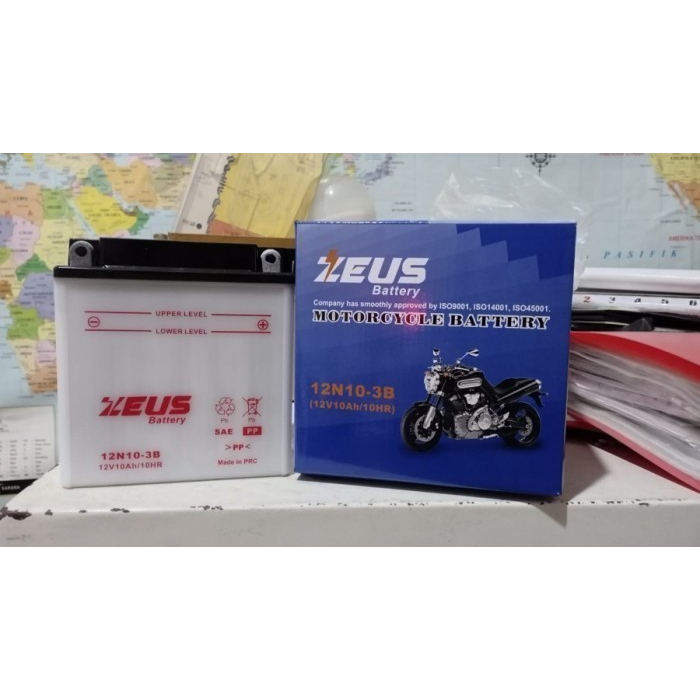 Jual Aki / Accu Motor ZEUS AM 12N10-3B (Mercy, Binter, Genset) | Shopee ...