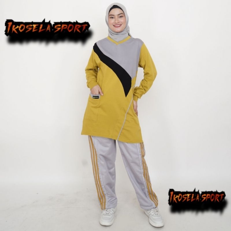 Jual Stelan kaos olahraga wanita terbaru / seragam olahraga tunik ...