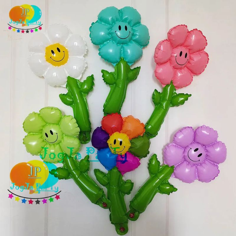 Jual Balon tangkai daisy mini balon daisy mini balon bunga balon tangan ...