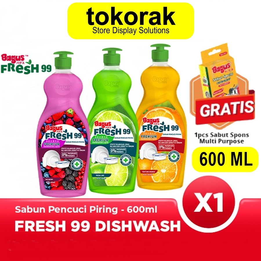 Jual BAGUS FRESH 99 SABUN CUCI PIRING ANTI BAKTERI JERUK NIPIS BOTOL ...