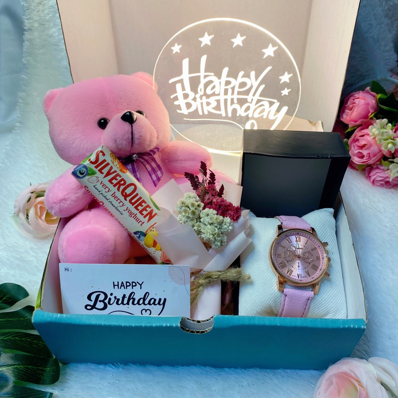 Jual Kado Ulang Tahun Cewek Aesthetic Hampers Birthday Gift Box Hadiah Ultah Anak Sahabat ...