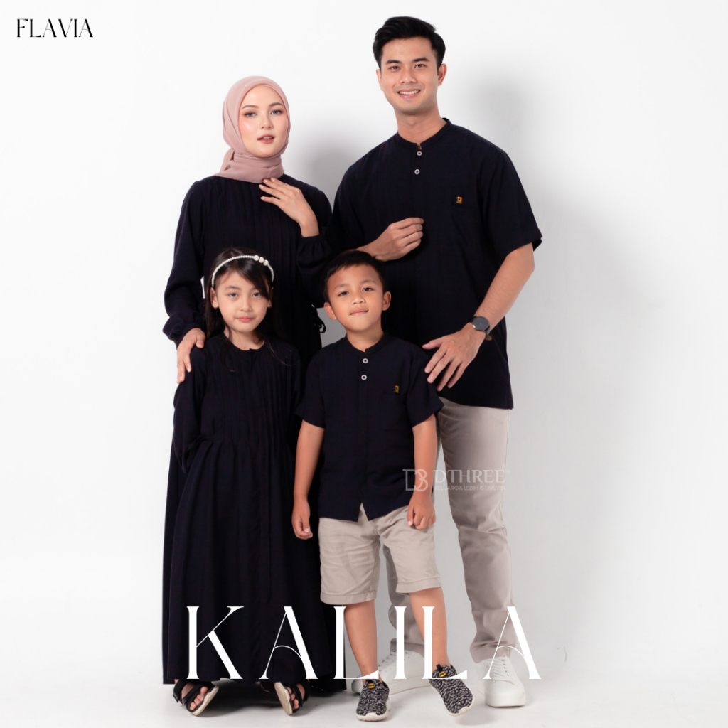 Jual FLAVIA - Baju Couple Keluarga Muslim 2024 Kalila Series ( Hitam ...