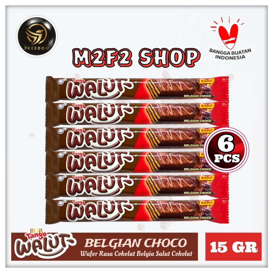 Jual Tango Wafer Walut Belgian Chocolate Cokelat Belgia Sachet 15