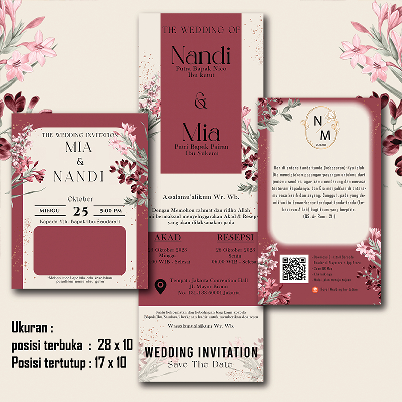 Jual Undangan Pernikahan BC TIK 150 GSM Jawa Murah Elegan Rustic ...