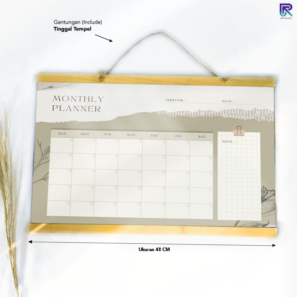 Jual RHA GALLERY Planner Schedule Daily Weekly Jadwal Bulanan Wipe And ...