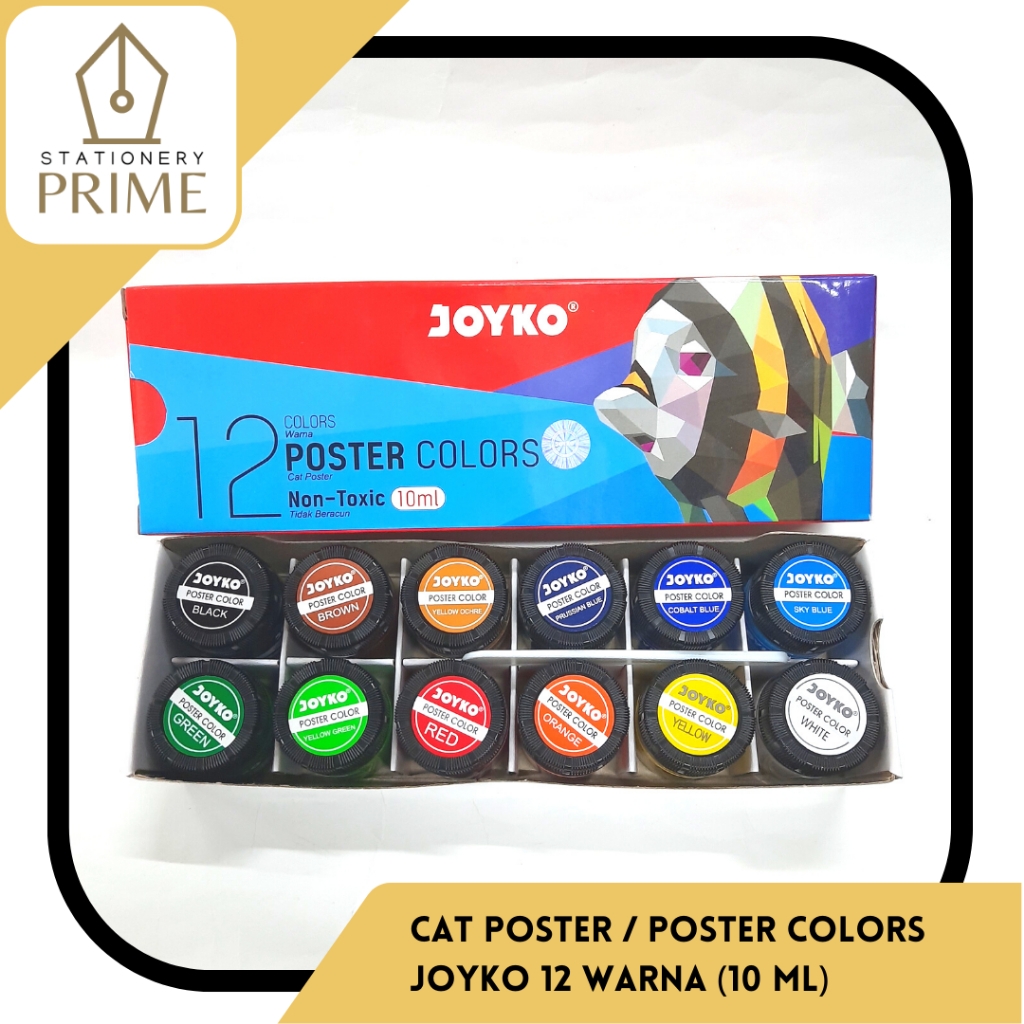 Jual Cat Poster Joyko / Poster Colors JOYKO Botol 12 Warna (10 ml) SF6 ...