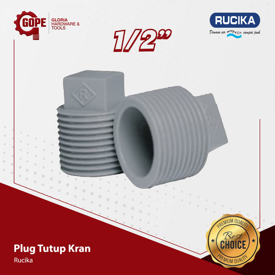 Jual Plug Tutup Kran PVC Rucika Ukuran 1/2" | Shopee Indonesia
