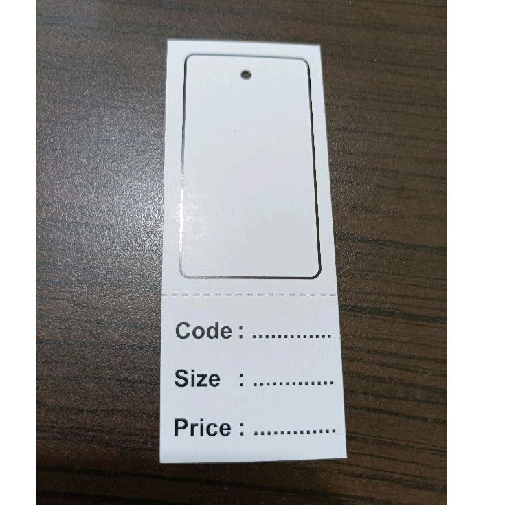 Jual HANG TAG HANGTAG BAJU POLOS UK 8.5 X 3.3 CM ISI 100 PCS WLBEE ...