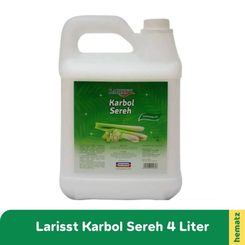 Jual Larisst karbol sereh jerigen 4Liter | Shopee Indonesia