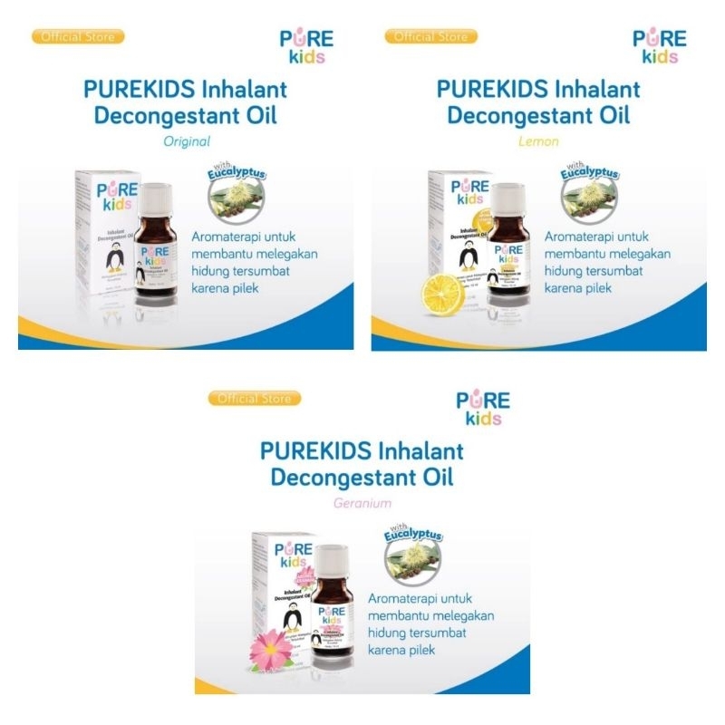 Jual PURE Kids Inhalant Decongestant Oil 10 ml (3 Varian) | Shopee ...