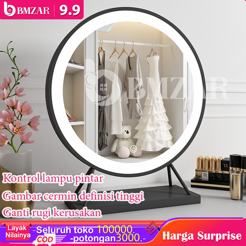 Jual 50CM Cermin Rias Lampu LED Cermin Rias Bulat Cermin Minimalis ...