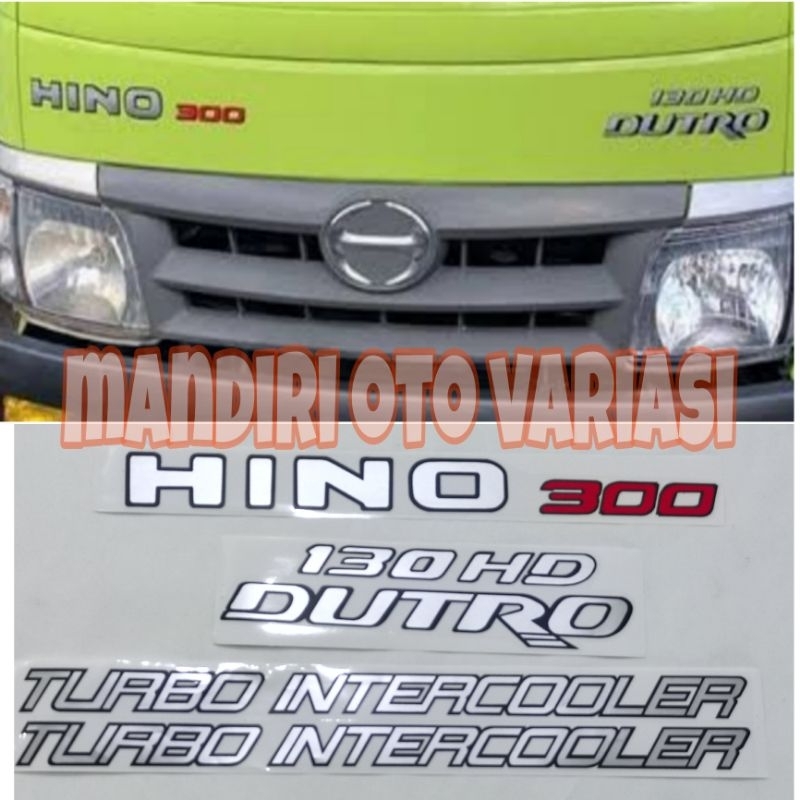 Jual Stiker mobil Hino 300 Dutro 130HD Turbo Intercooler sticker body ...