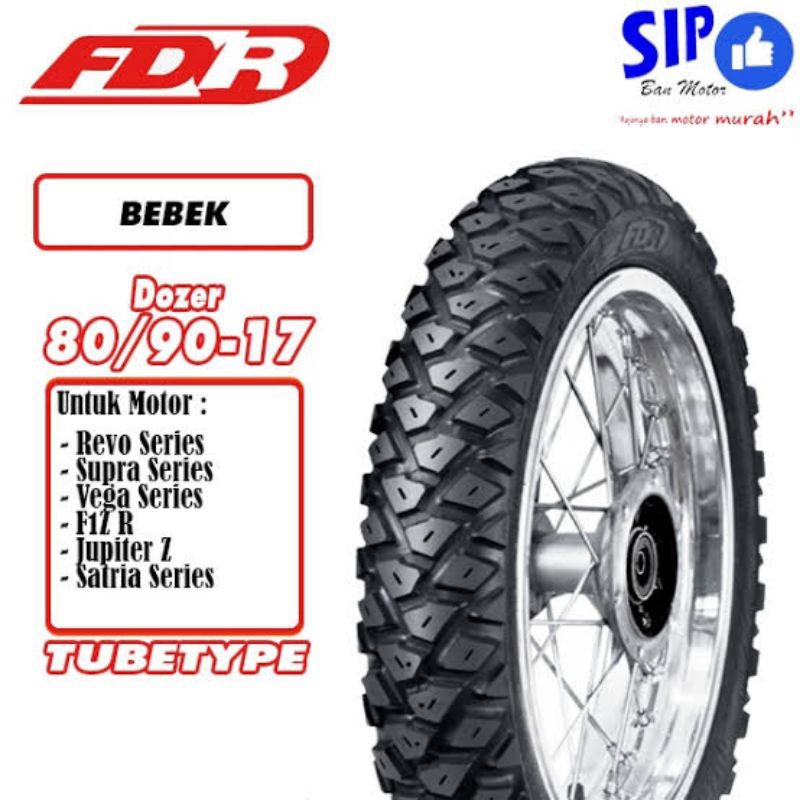Jual ban luar fdr 80/90-17 dozer tube type tt | Shopee Indonesia
