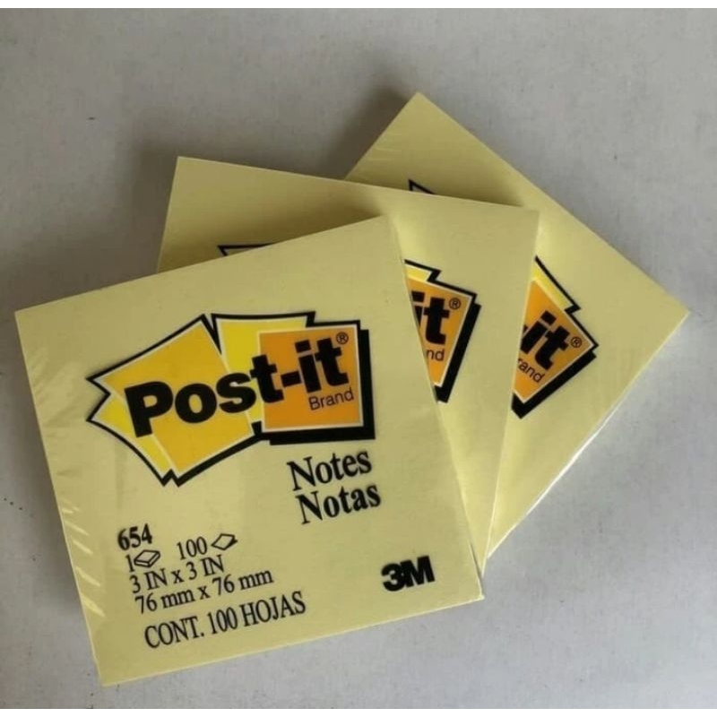 Jual [ORIGINAL 3M] POST-IT STICKY NOTES 654 3M YELLOW | Shopee Indonesia