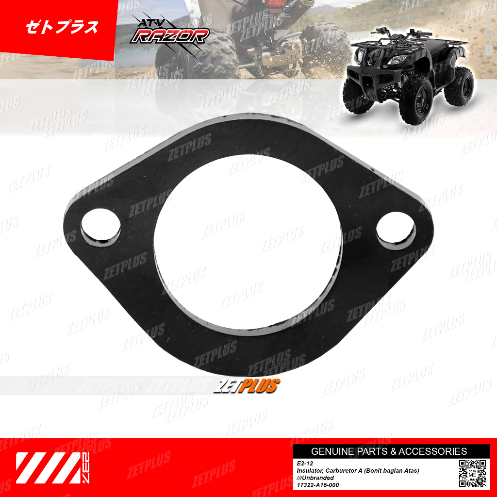 Jual BONIT KARBURATOR (bagian Atas) ATV RAZOR 150 /gasket insulator ...