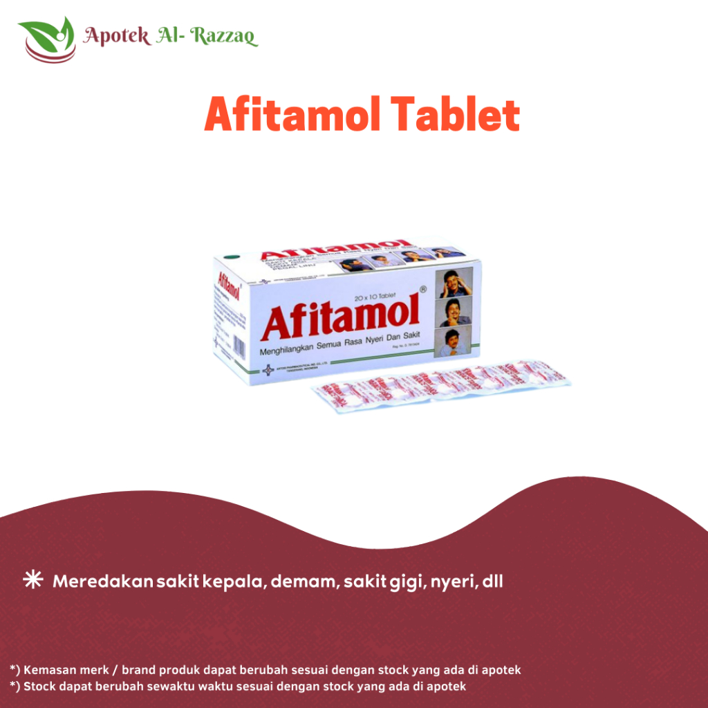 Jual Afitamol Strip 10 Tablet - Pereda Nyeri dan Penurun Demam | Shopee ...
