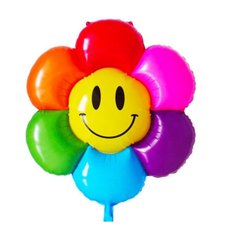 Jual Balon Bunga Matahari Rainbow ukuran JUMBO 1 meter lebih | Shopee ...
