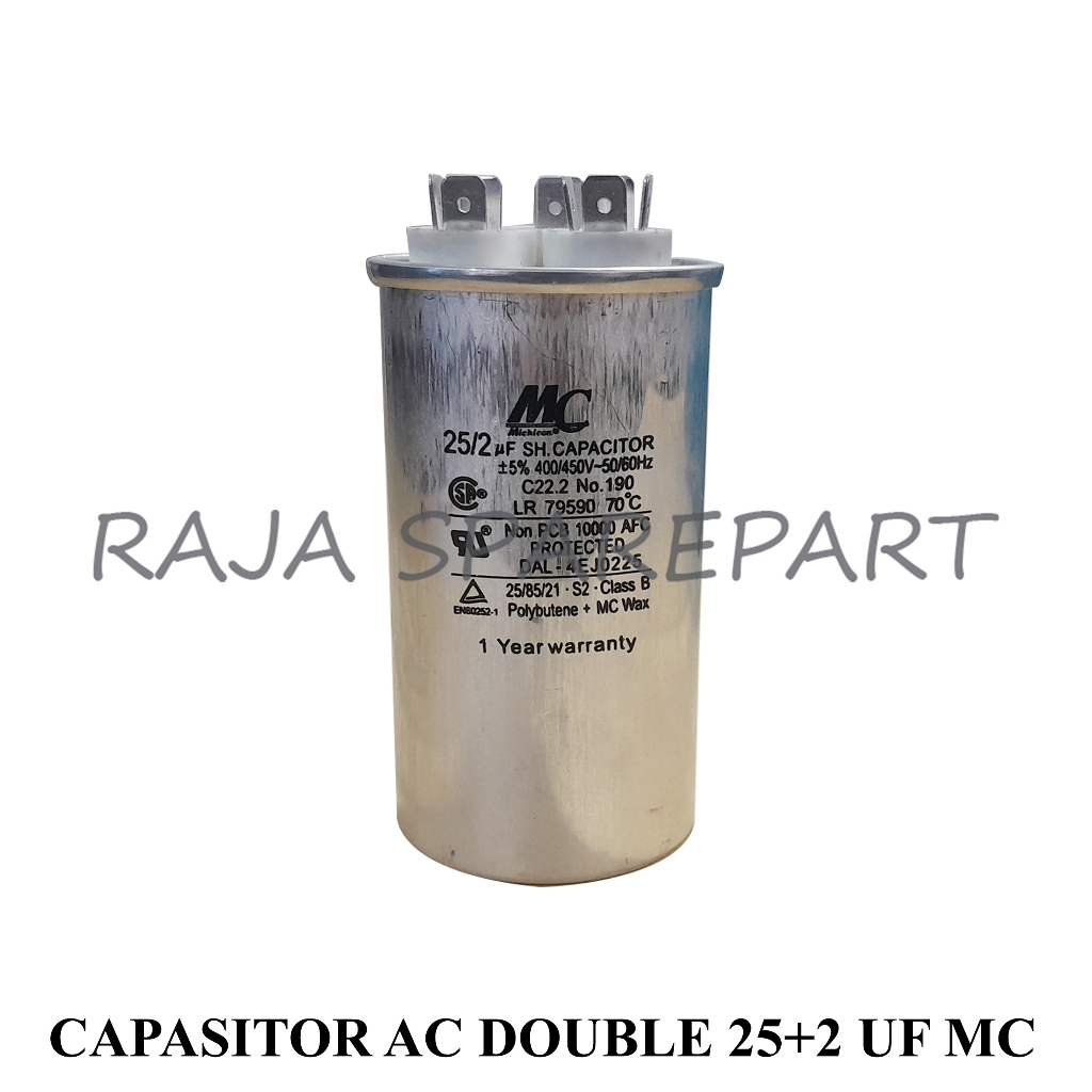 Jual C252MC CAPACITOR AC MERK MC/KAPASITOR/CAPASITOR AC DOUBLE 25+2 UF MC | Shopee Indonesia