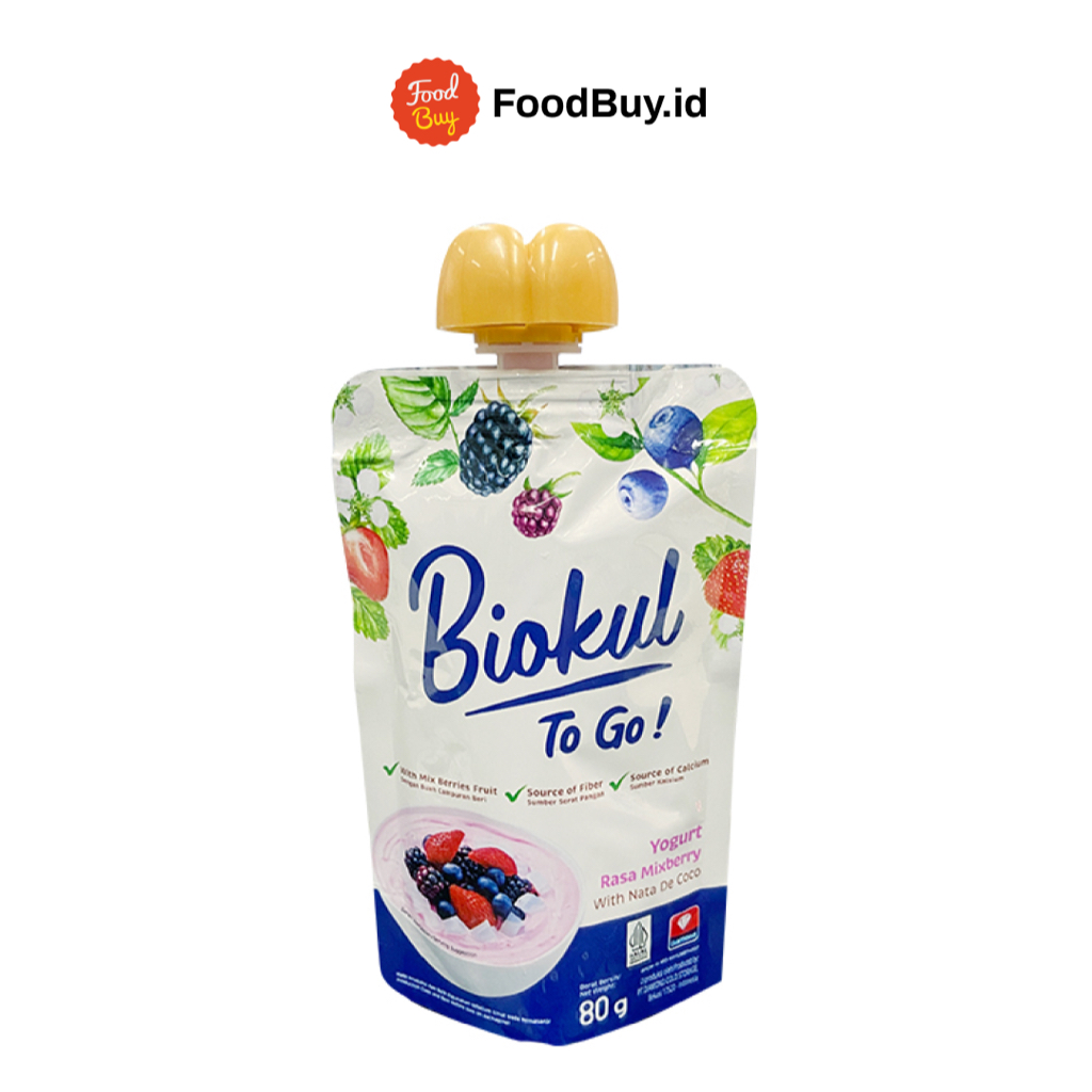 Jual Biokul To Go Yogurt Rasa Mixberry With Nata De Coco 80 gr | Shopee ...