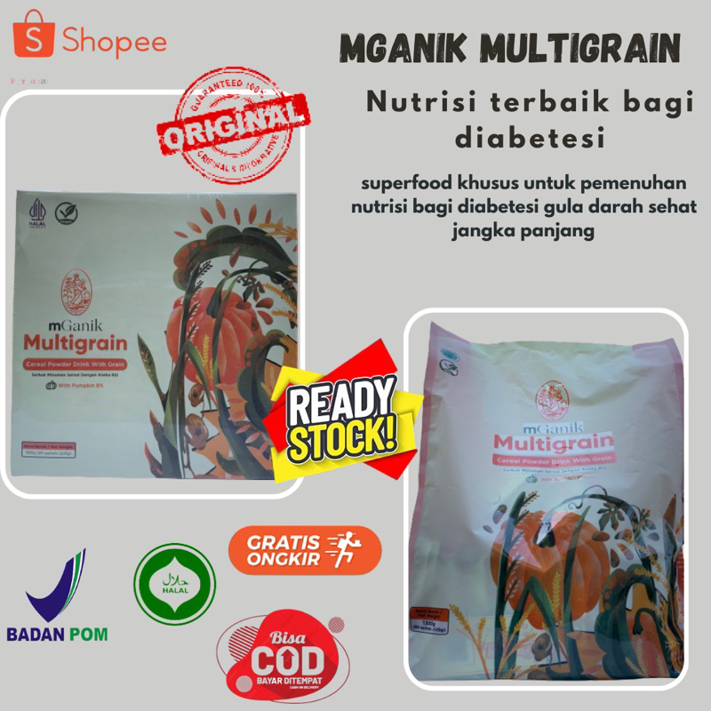 Jual mganik multigrain diabetes, mganik multigrain 20sachet 500gram ...