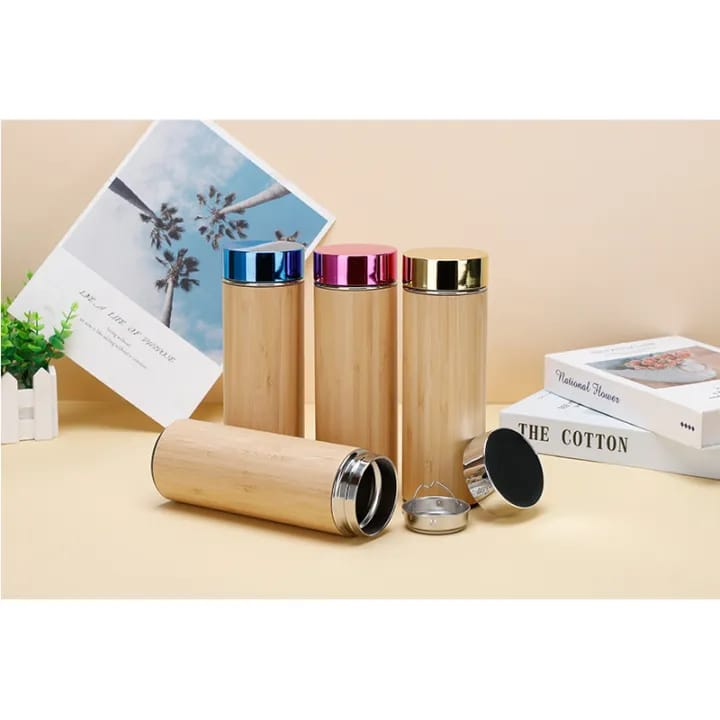 Jual Termos Minum Motif Bambu Tutup Glossy Termos Air Panas Dingin 500 ...