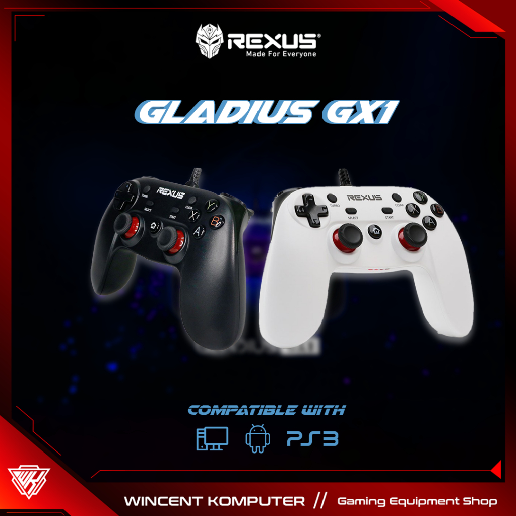 Jual Gamepad Rexus GX1 / GX 1 Joystick for pc, PlayStation 3, Android ...