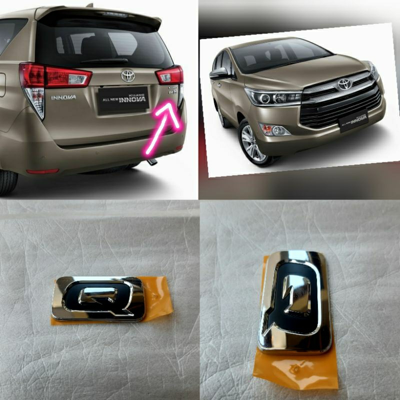 Jual Emblem Logo Tipe Q Toyota Veloz / Innova Reborn Original Bagasi ...