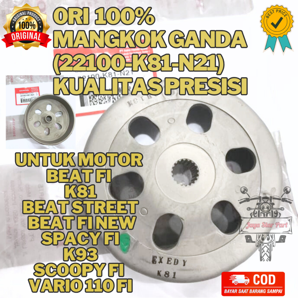 Jual ORI MANGKOK (22100-K81-N21) Asli Original Honda Dan Presisi Mangkok Rumah Kampas Ganda Beat ...