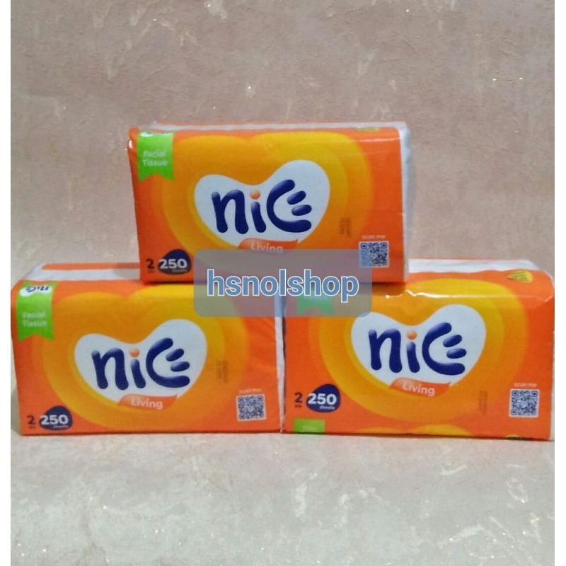 Jual Tissue Nice 250 sheets isi 3 pack / Tissue Facial Nice 250 sheets ...