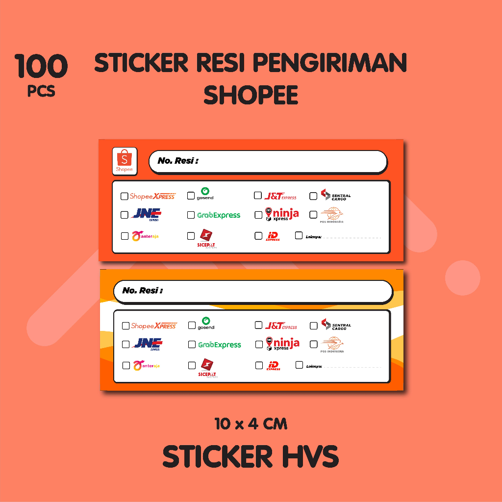 Jual [100 PCS] Sticker Resi | Label Pengiriman | Stiker Resi Murah ...