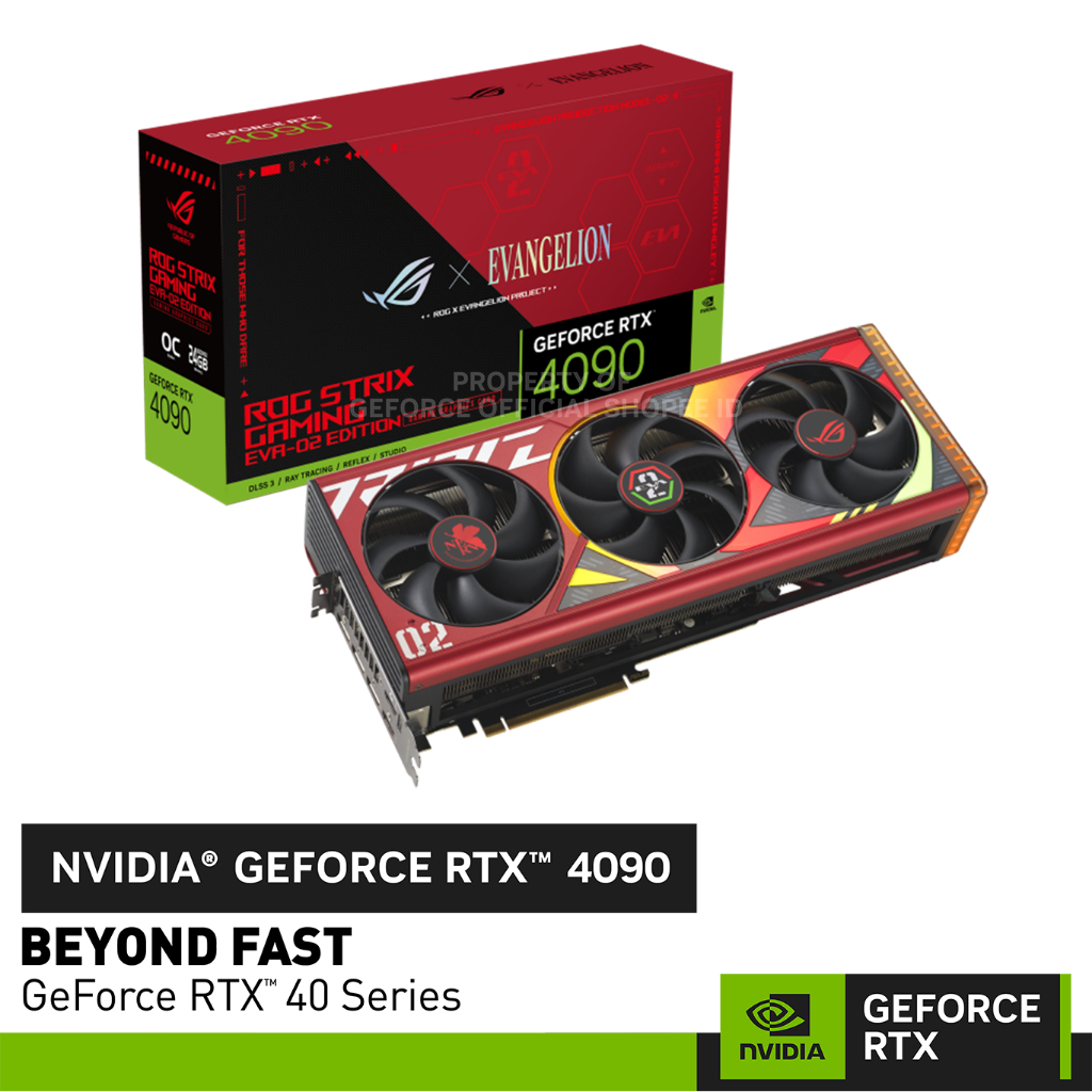 Jual ASUS ROG Strix GeForce RTX 4090 OC EVA-02 Edition | 24GB GDDR6X | Shopee Indonesia