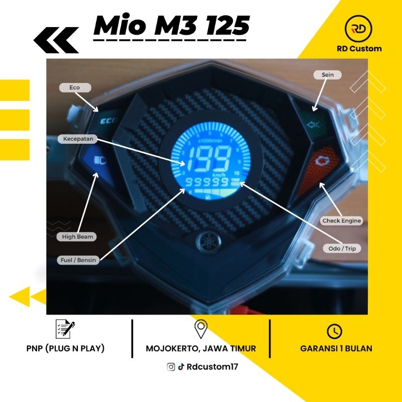 Jual Speedometer Digital Yamaha Mio M3 Z 125 PNP | Shopee Indonesia