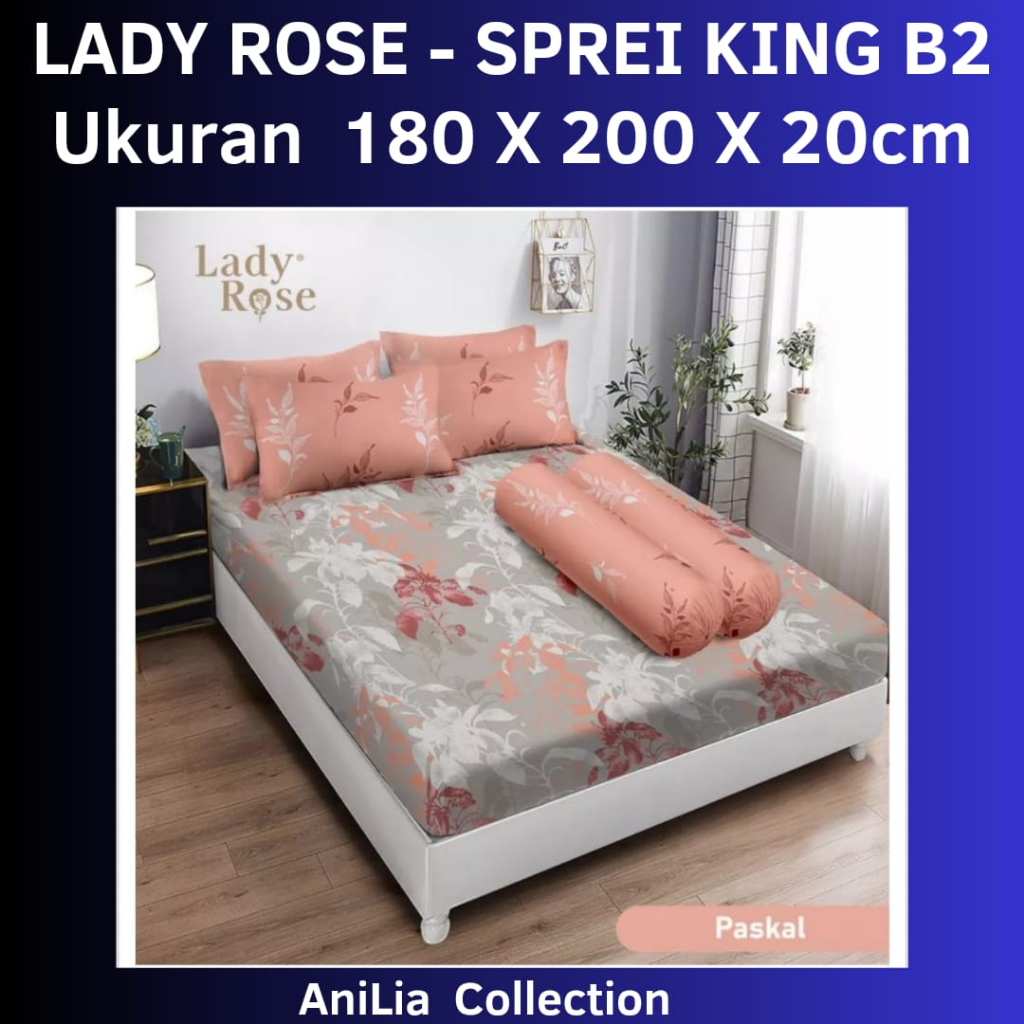Jual Lady Rose - Sprei King ( 180 X 200 X 20 ) Tinggi 20 cm Terlaris ...