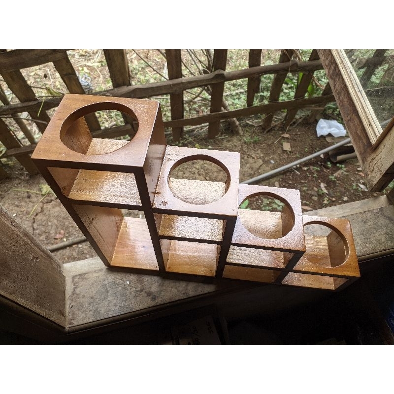 Jual Tempat Botol Minuman Model Tingkat Kayu Jati | Shopee Indonesia