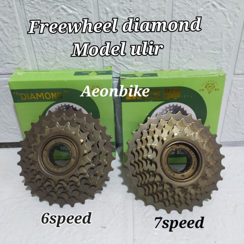 Jual freewheel 6 7speed model ulir/drat gear belakang sepeda MTB lipat ...