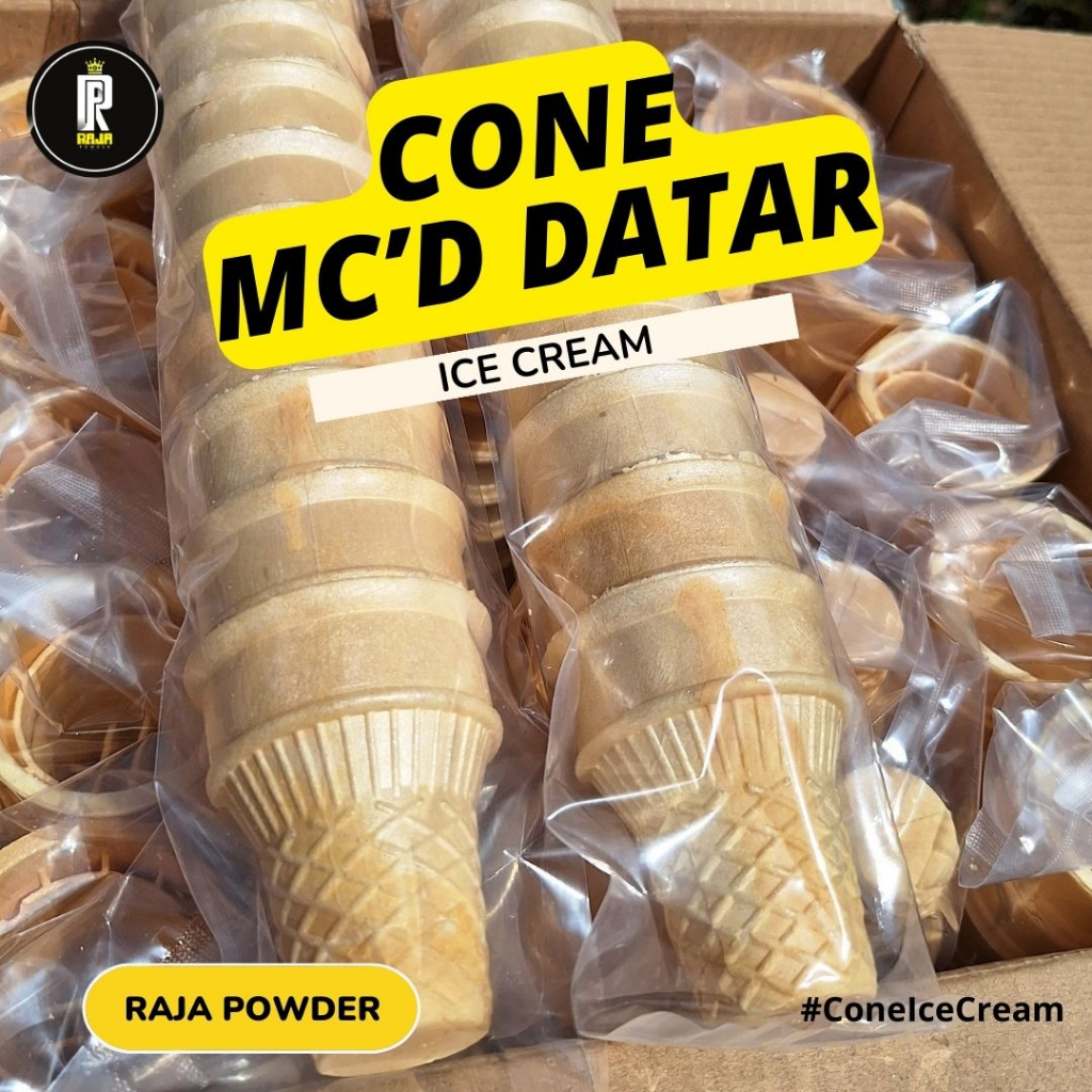 Jual Cone Ice Cream Es Krim Cone Datar MC'D 1 karton / 300 pcs | Shopee ...