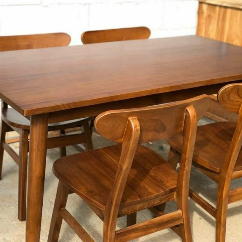 Jual MEJA MAKAN MURAH || DINING SET MINIMALIS || MEJA MAKAN TEBAL 3CM ...