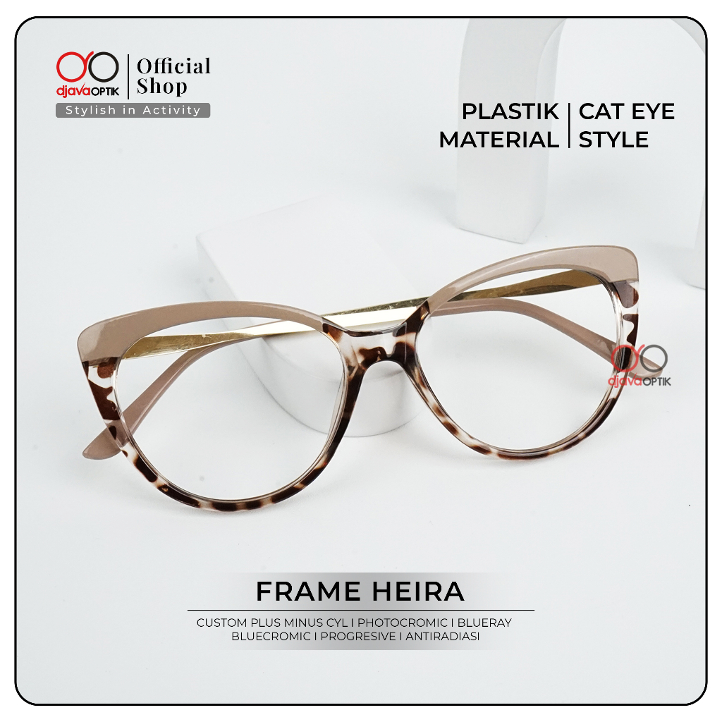 Jual DJAVA OPTIK - Frame Heira - Kacamata Wanita Photocromic Blueray Bluecromic Minus ...