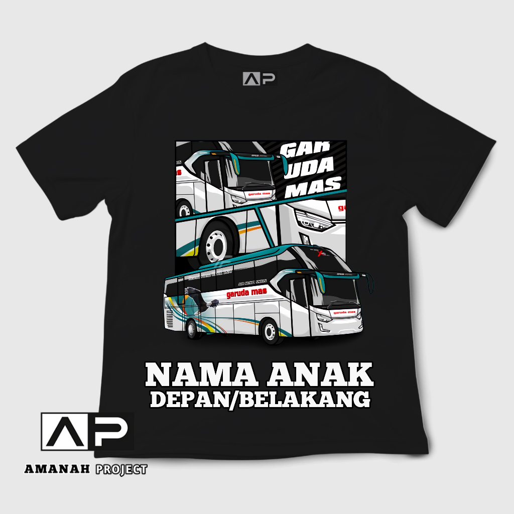 Jual Kaos Anak Custom Gambar Bus Mania Baju Jet Bus Garuda Mas Bahan ...
