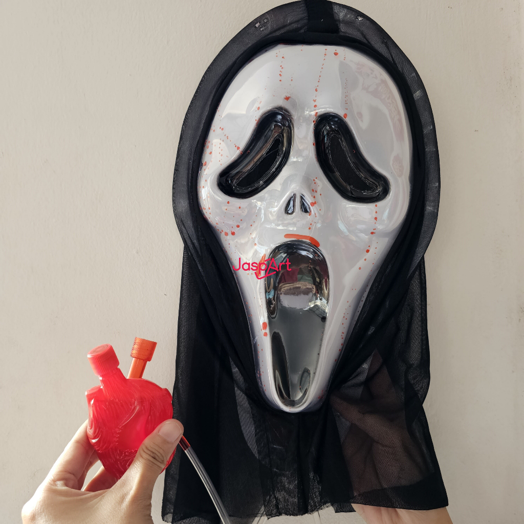 Jual TOPENG HALLOWEEN SCREAM KOSTUM HANTU SERAM HALOWEEN SCARY MASK ...