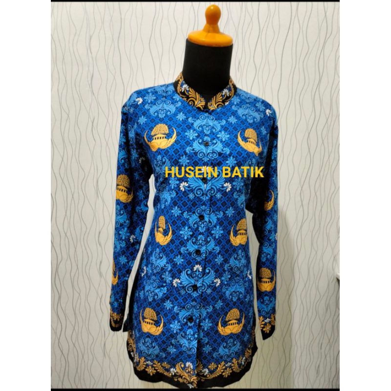 Jual seragam korpri kerah hitam kerah sanghai terbaru pria wanita lapisan furing | Shopee Indonesia