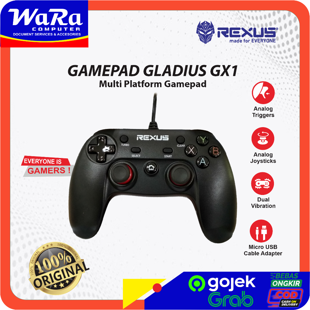 Jual Gamepad Rexus GX1 Joystick Rexus Gladius GX1 Rexus GX 1 | Shopee ...
