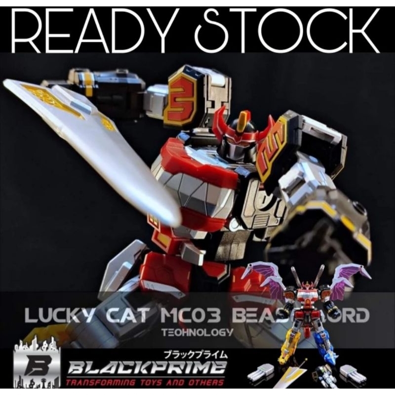 Jual Lucky Cat beast lord micro cosmos MC-03 Megazord MMPR Cube box ...