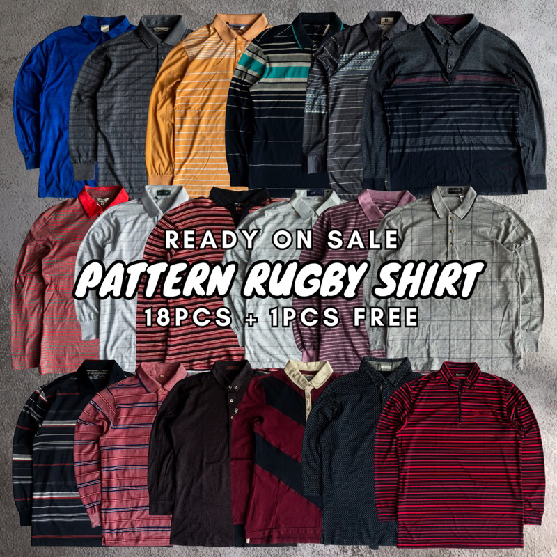 Jual PATTERN RUGBY SHIRT BRAND (POLO LENGAN PANJANG RUGBY MOTIF VINTAGE ...