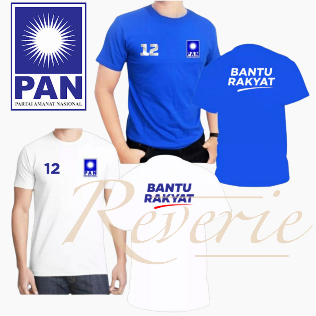 Jual BAJU KAOS PAN 12 BANTU RAKYAT ATASAN TSHIRT KAMPANYE PARTAI AMANAT ...
