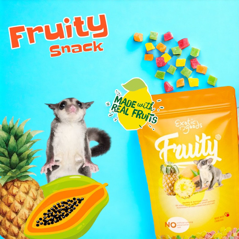 Jual FRUITY SNACK 50gr SUGAR GLIDER SNACK BUAH SUGAR GLIDER SNACK BUAH ...